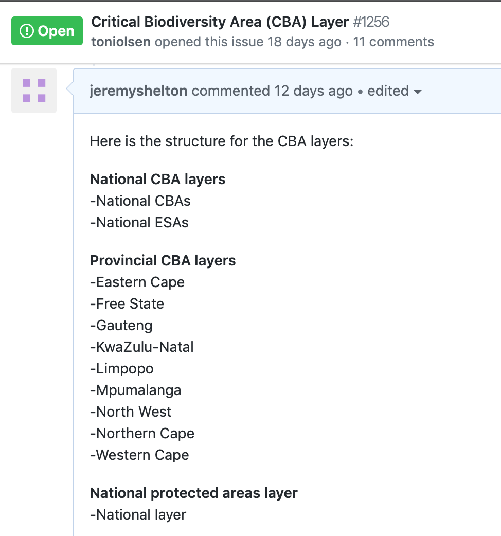 Critical Biodiversity Area (CBA) Layer · Issue #1256 · kartoza/django-bims · GitHub