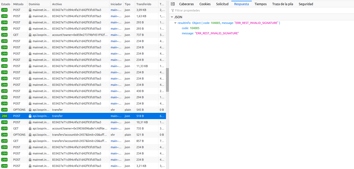 Error when initiating a transfer (using Argent wallet) · Issue #157 · Loopring/dexwebapp · GitHub