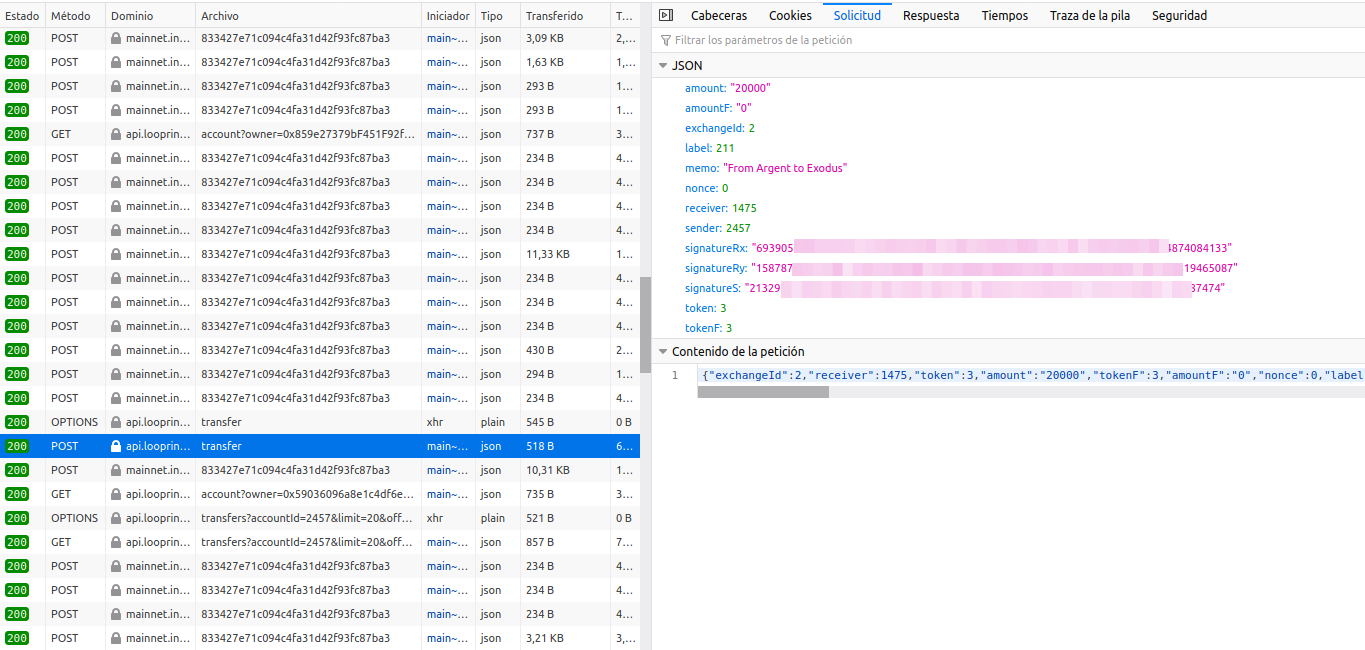 Error when initiating a transfer (using Argent wallet) · Issue #157 · Loopring/dexwebapp · GitHub