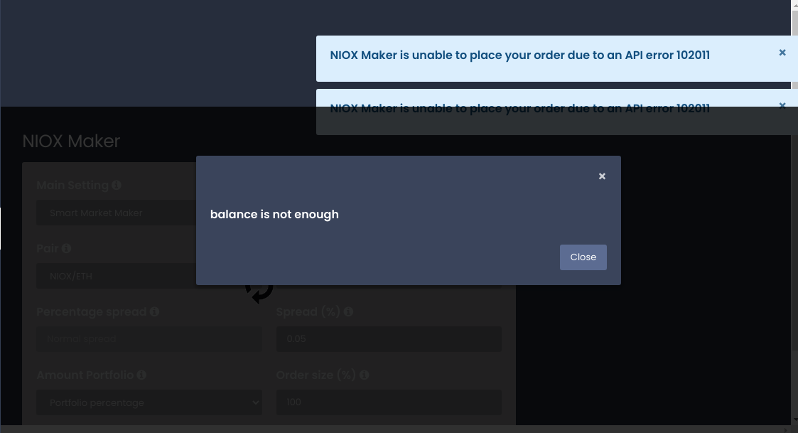 NIOX balance disappeared and is blocked for new trades · Issue #202 · Loopring/dexwebapp · GitHub