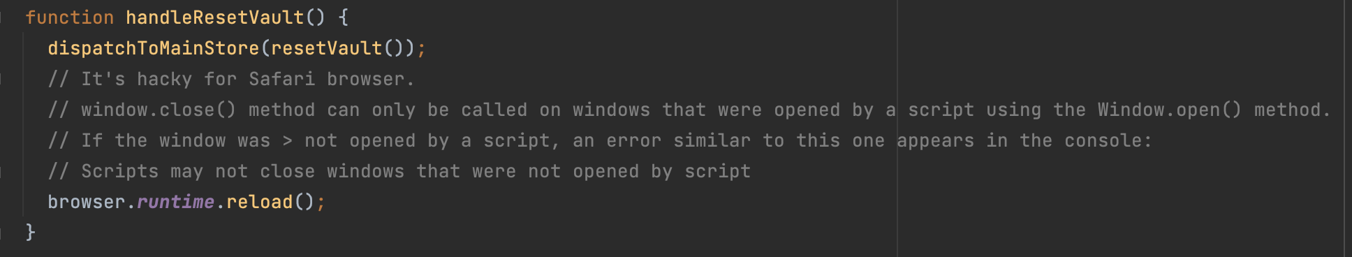 Casper Wallet | Reset Wallet | [Safari] Casper Wallet's reset happens only after closing the ...