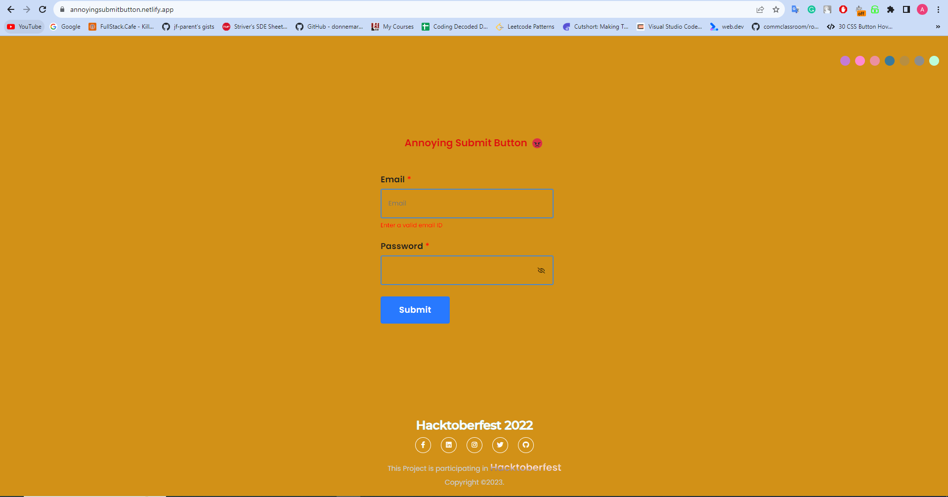 Body And Footer Are In Same Color For Blue And Yellow Color Option · Issue 222 · Fineanmol