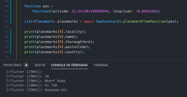 No Locality Is Retrieved From Coordinates But Name Thoroughfare Postalcode And