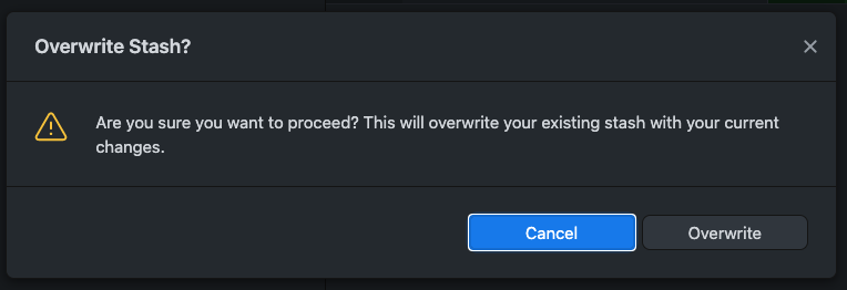 Improve "leave changes and switch branch" stash overwrite with explicit ...