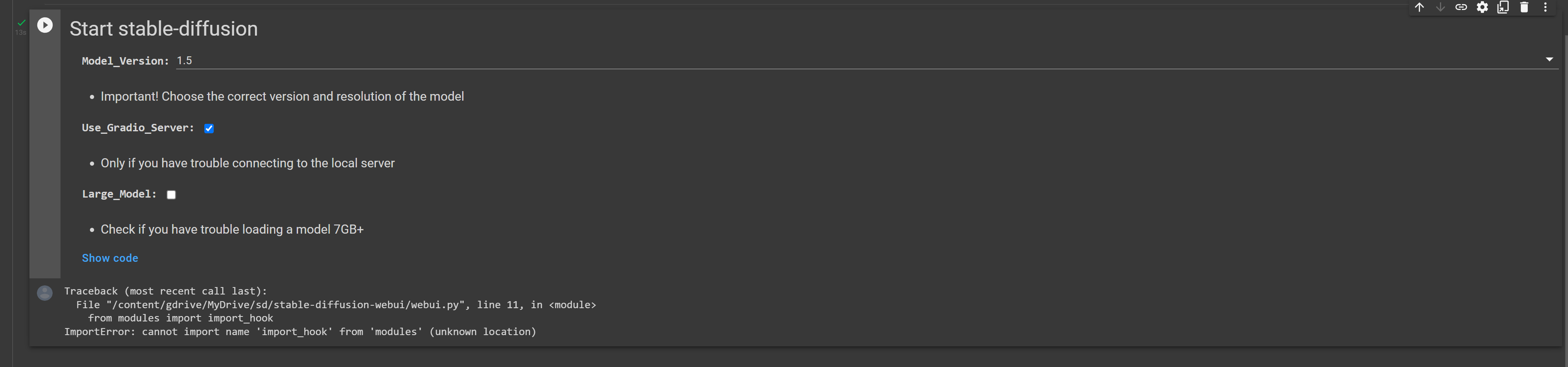 ImportError Cannot Import Name import hook From modules unknown