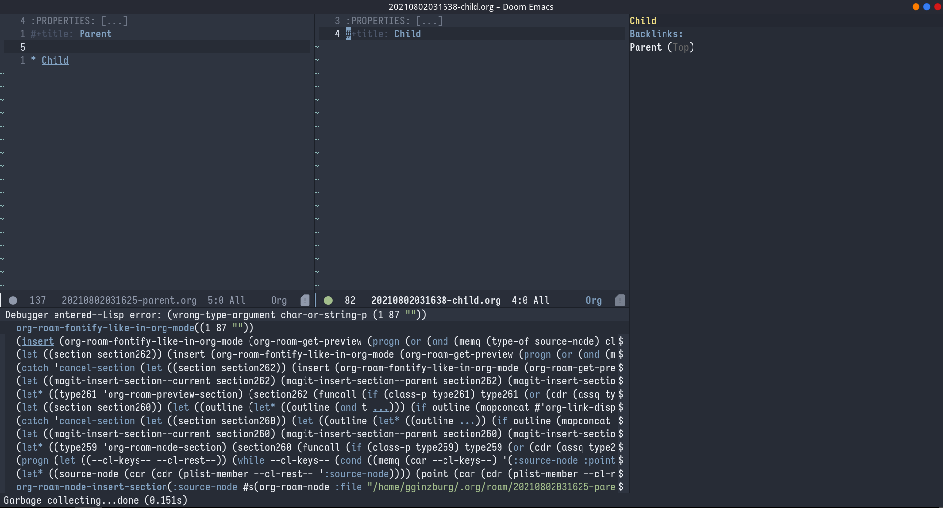 Error on opening org-roam buffer when headline contains link · Issue #1730 · org-roam/org-roam ...