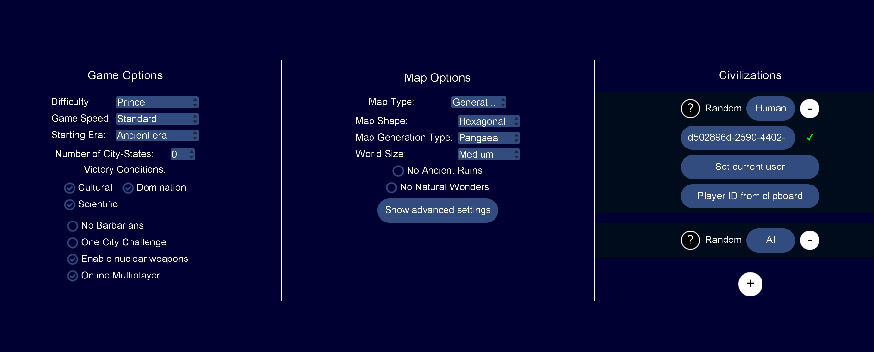 Create a multiplayer game with incorrect ID · Issue #3530 · yairm210/Unciv · GitHub