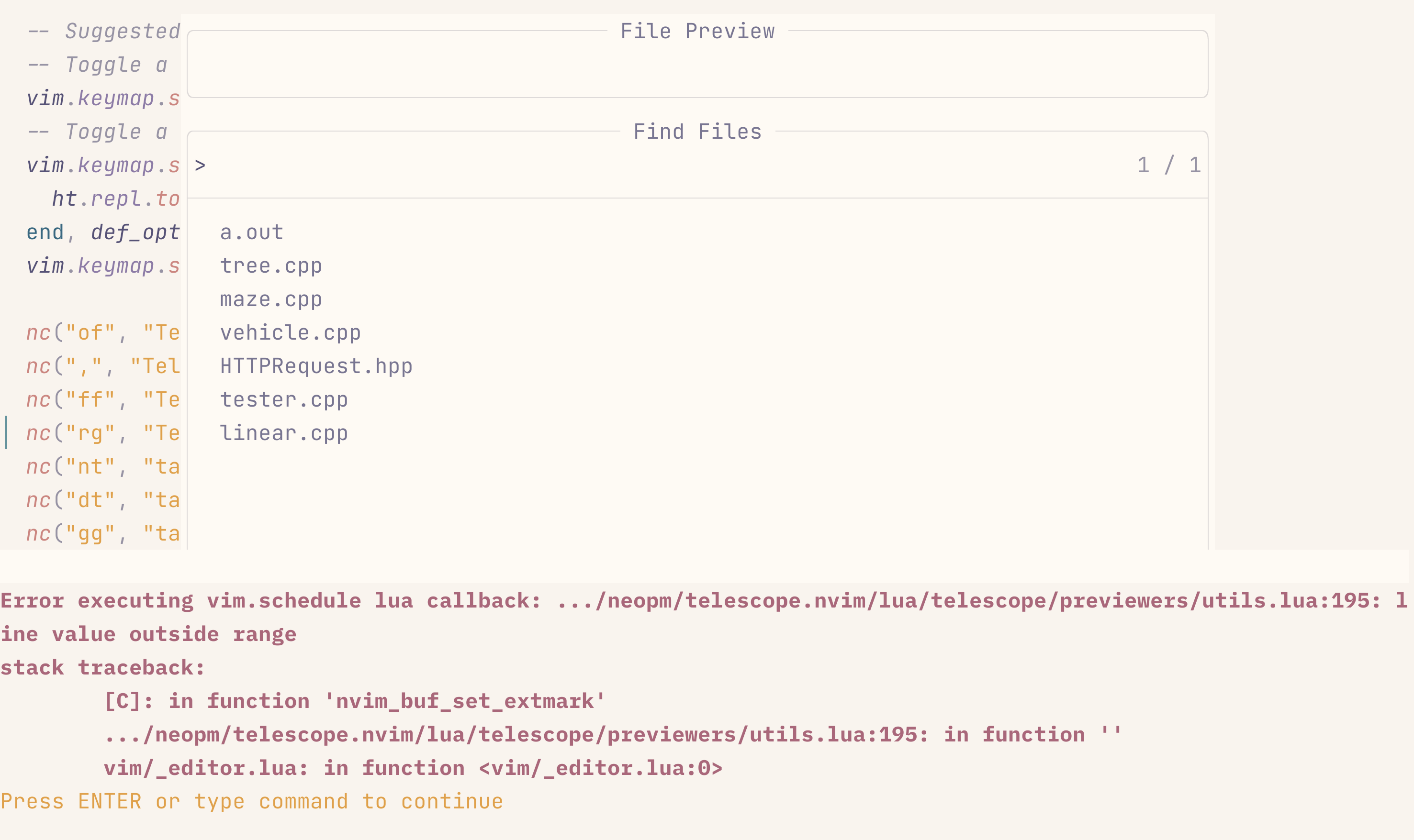 Error Displaying Preview Message On Binary File When Window Is Small · Issue 2373 · Nvim
