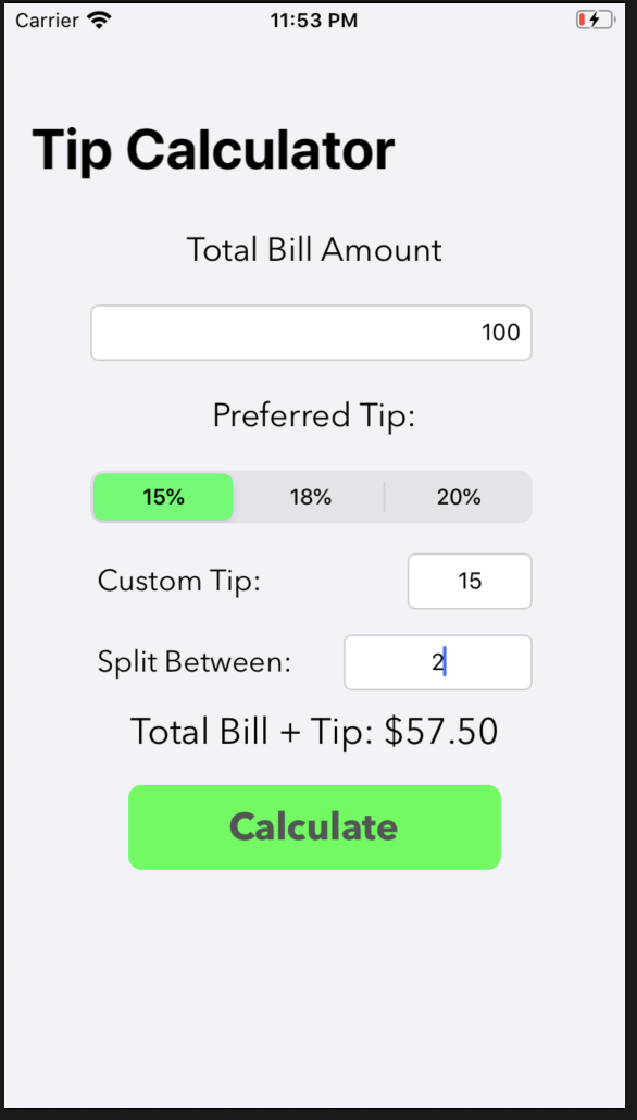 GitHub - XhoanaK/tipCalculator