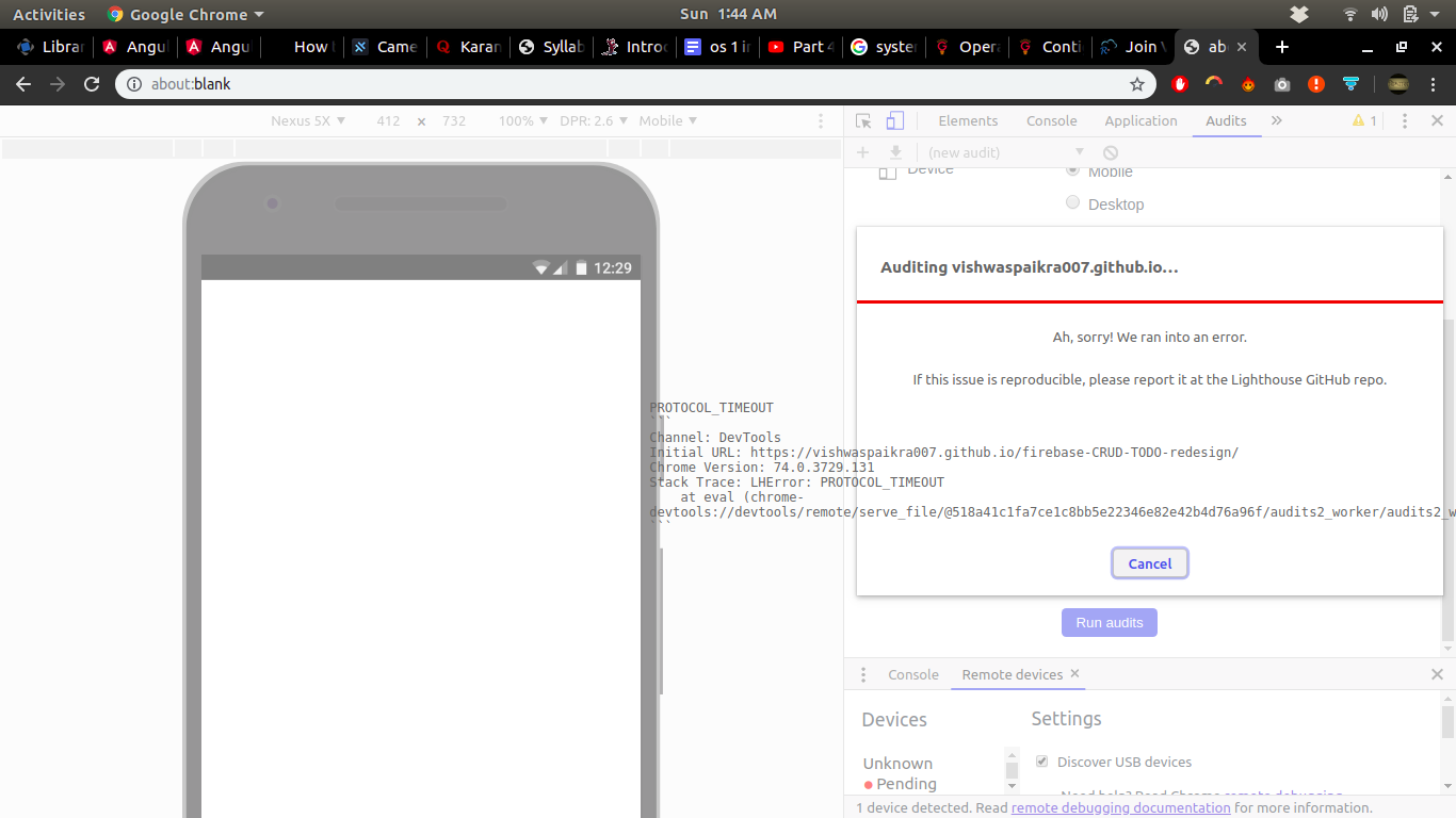 chrome: audit not starting · Issue #9063 · GoogleChrome/lighthouse · GitHub
