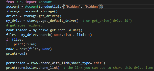 Item Not Found Error for getting sharing link using the endpoint https://graph.microsoft.com/v1 ...