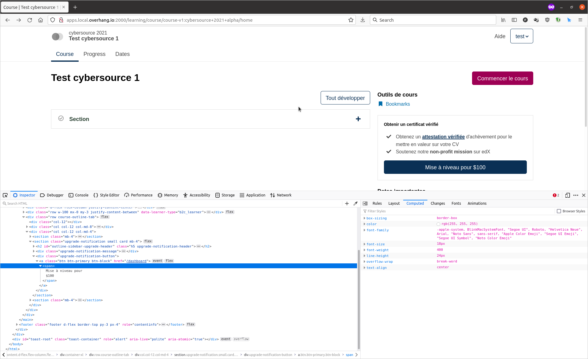 In the learning MFE, the course upgrade button has an incorrect link · Issue #111 · openedx/wg ...