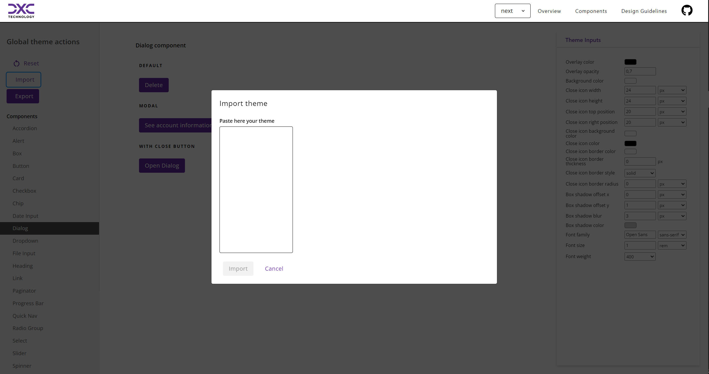 Fix the visual defects of the Theme Builder · Issue #1392 · dxc-technology/halstack-react · GitHub