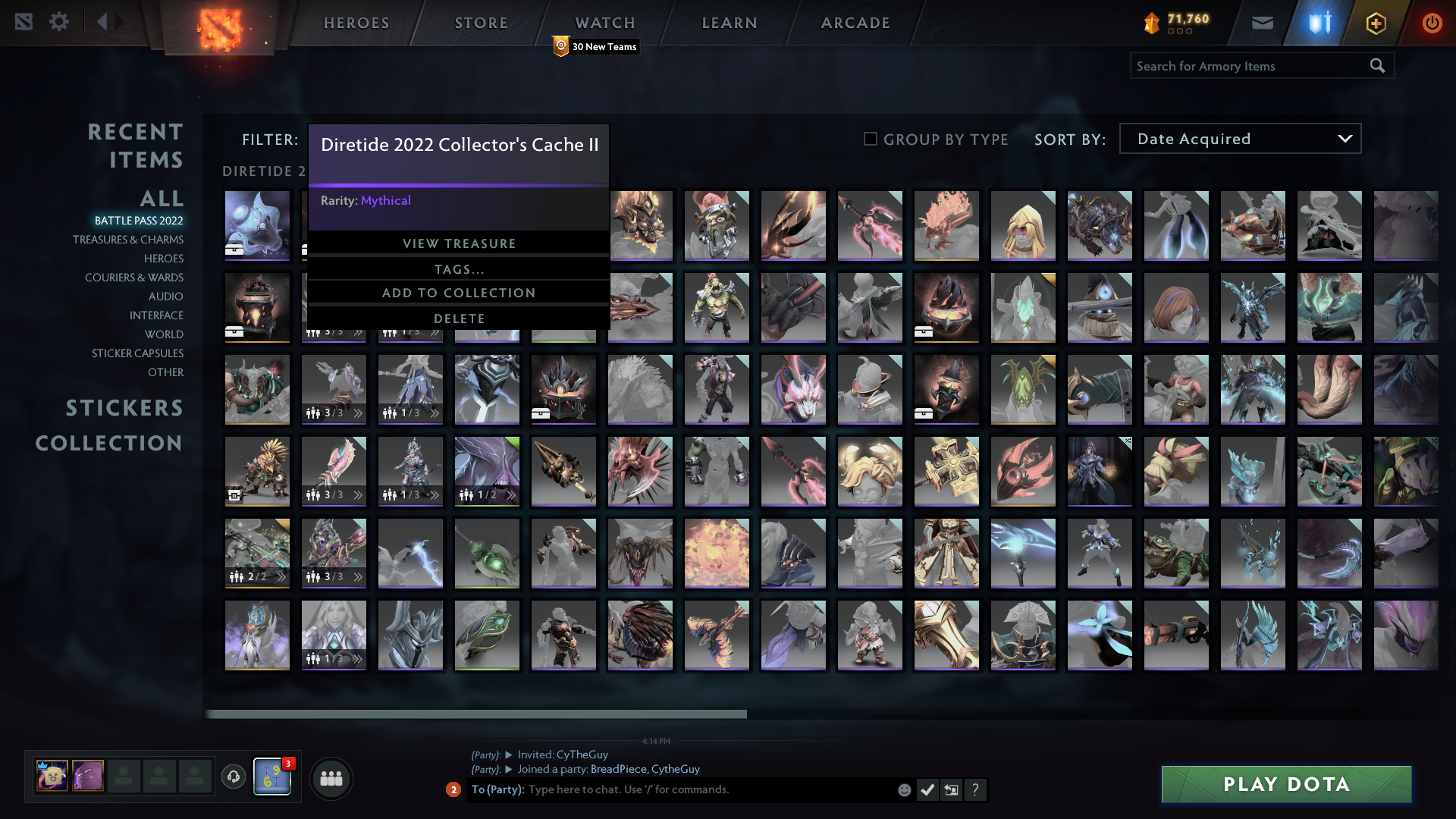 Diretide 2022 Collector's Cache II ungiftable · Issue #6201 · ValveSoftware/Dota2-Gameplay · GitHub