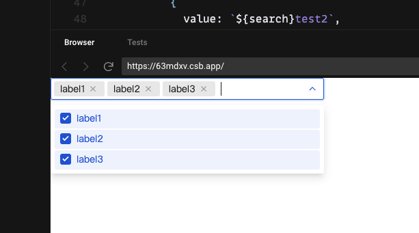 [t-select] 远程搜索多选选择器 已选中选项label的 如果搜索后的option不存在 会显示value而不是label ...