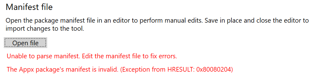 Unable to parse manifest after removing `EntryPoint` · Issue #55 · microsoft/win32-app-isolation ...