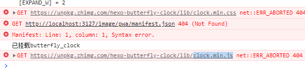 作者是不是是不是cdn挂了 · Issue #1 · Akilarlxh/hexo-butterfly-clock · GitHub