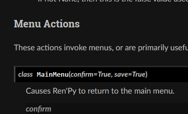Actions shouldn't be documented as classes · Issue #4143 · renpy/renpy · GitHub