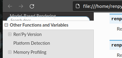 Search bar is less user friendly in new documentation layout · Issue #4682 · renpy/renpy · GitHub