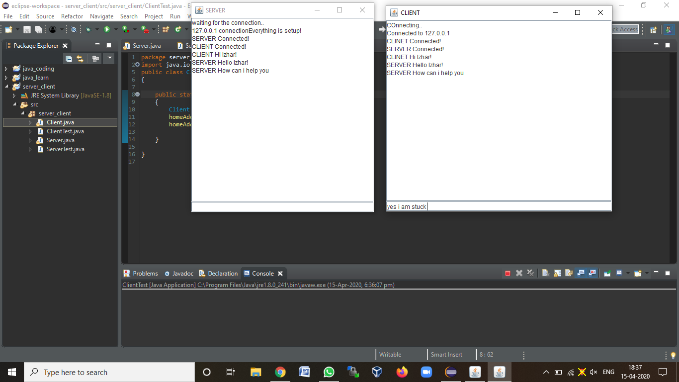 GitHub - MohdIzhar/Java_chatbot: A server client chat bot application
