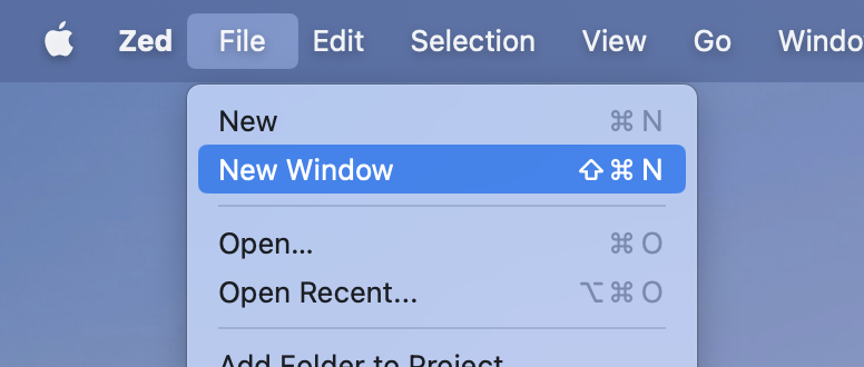 Opening Zed should always create a new window. ⌘N with nothing open should make a new window ...
