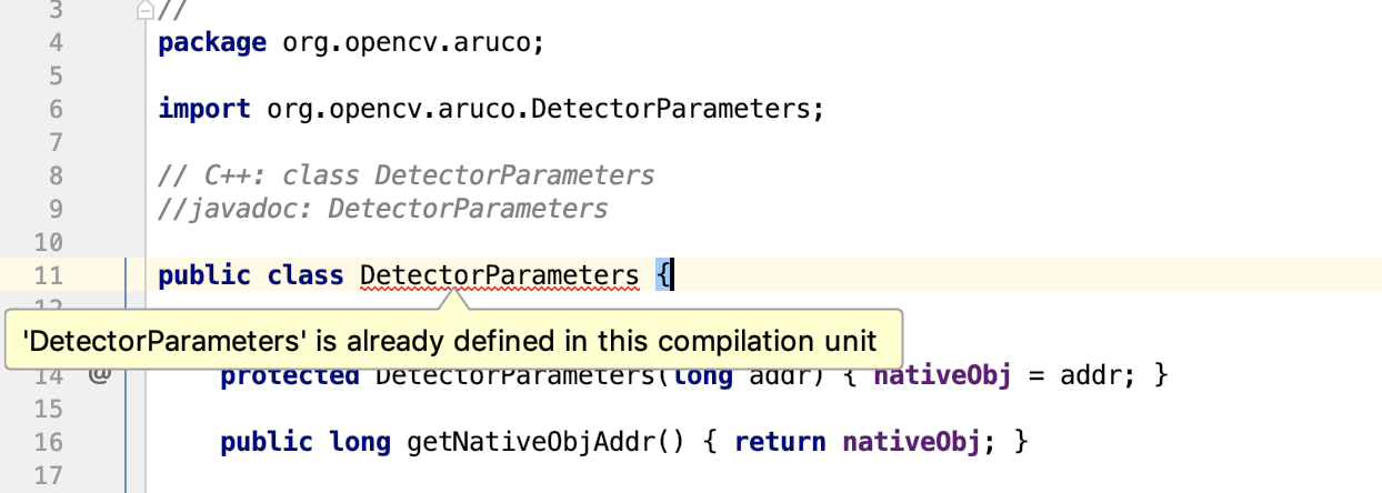 DetectorParameters is already defined in this compilation unit · Issue #10 · QuickBirdEng/opencv ...
