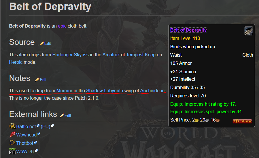 [Dungeon][Heroic] Shadow Labs - Murmur dropped Belt of Depravity · Issue #4917 · Atlantiss ...