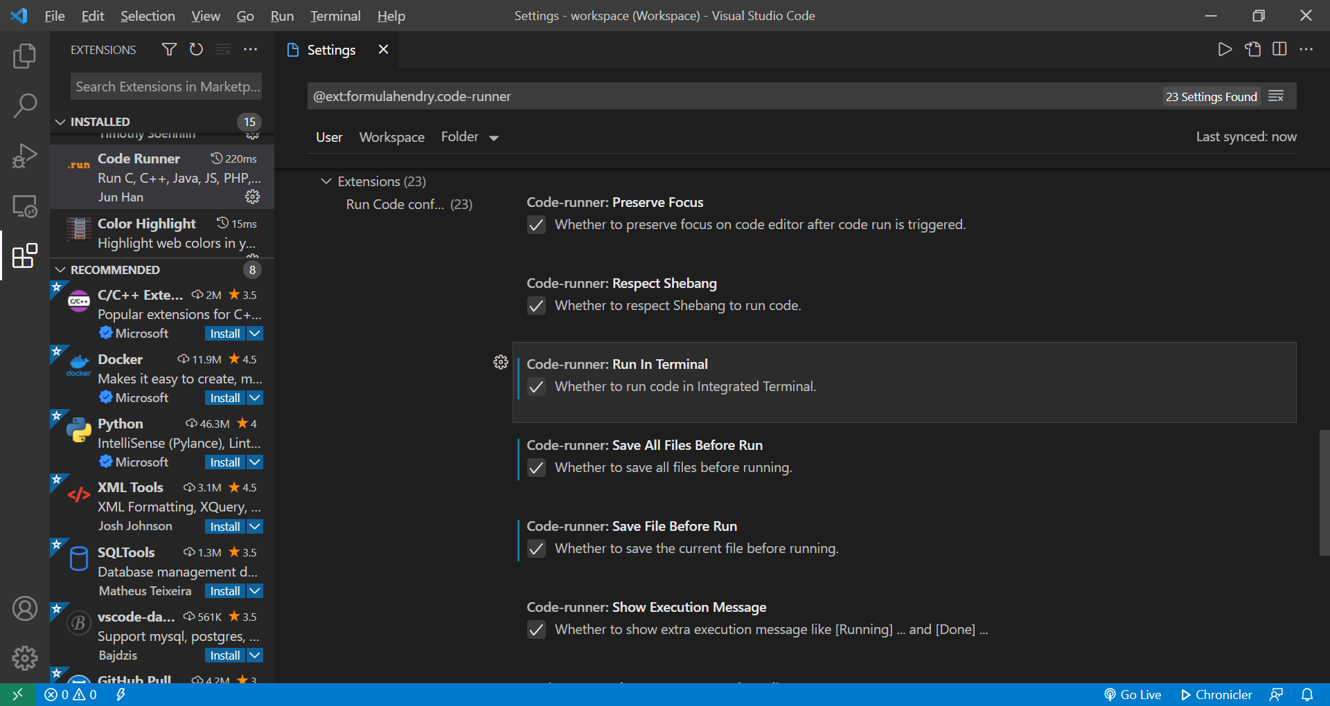 I am unable to give user input while using code runner extension. · Issue #891 · formulahendry ...