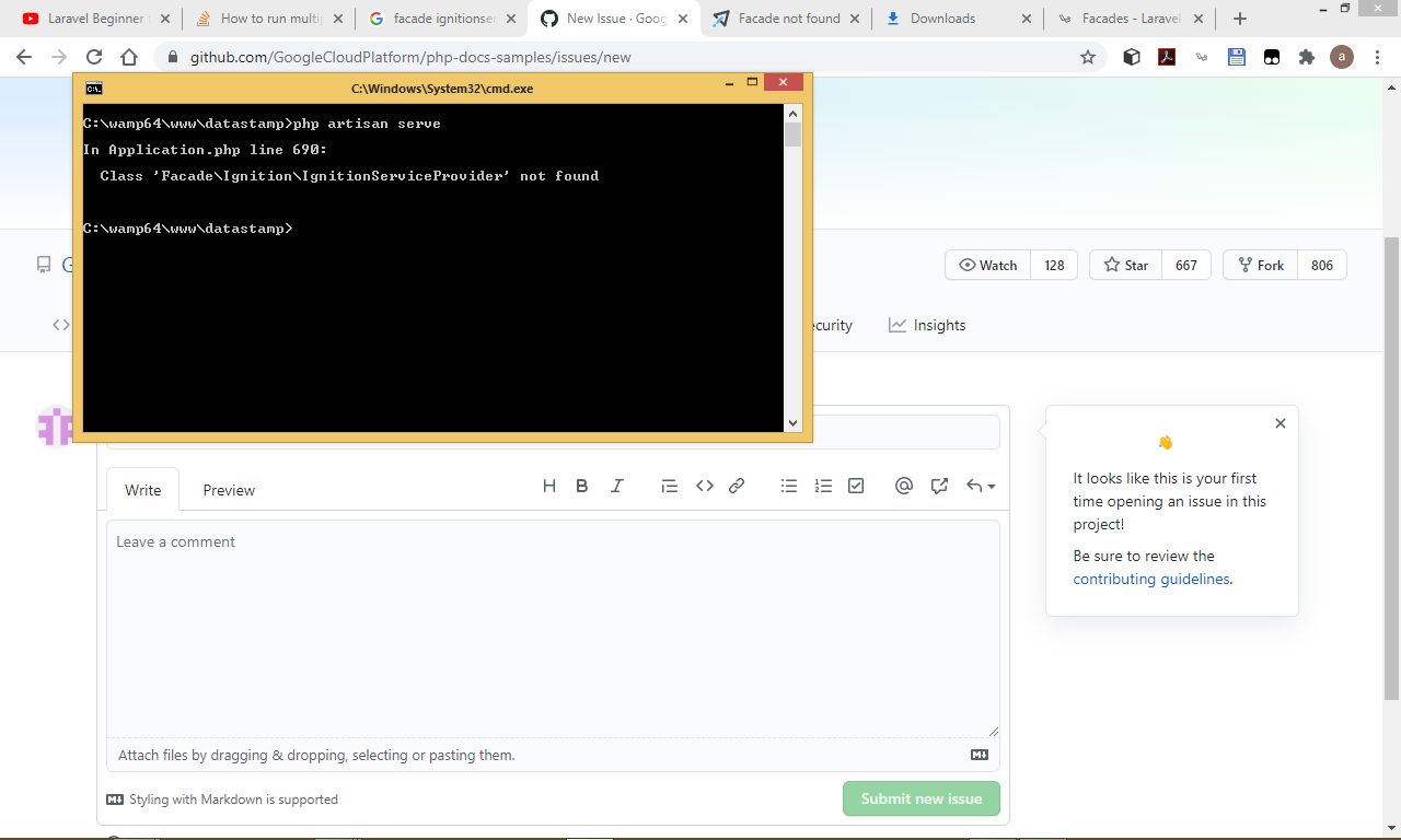 class facade 'ignitionserviceprovider' not found · Issue #1133 · GoogleCloudPlatform/php-docs ...