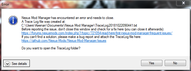 error and can't do anything · Issue #650 · Nexus-Mods/Nexus-Mod-Manager ...