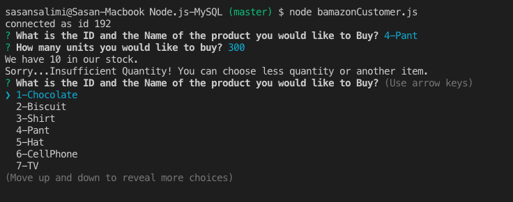 GitHub - msasansalimi/Node.js-MySQL: Bamazon