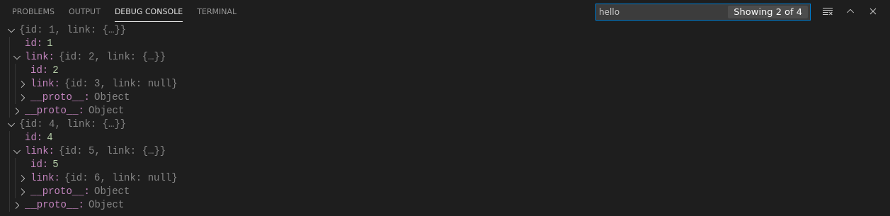 DEBUG CONSOLE 's filter prevents expanding objects · Issue #116155 · microsoft/vscode · GitHub