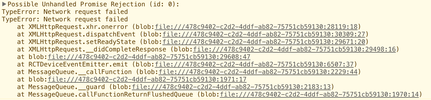 Fetch call giving error Unhandled promise rejection for specific internal Urls. · Issue #26886 ...