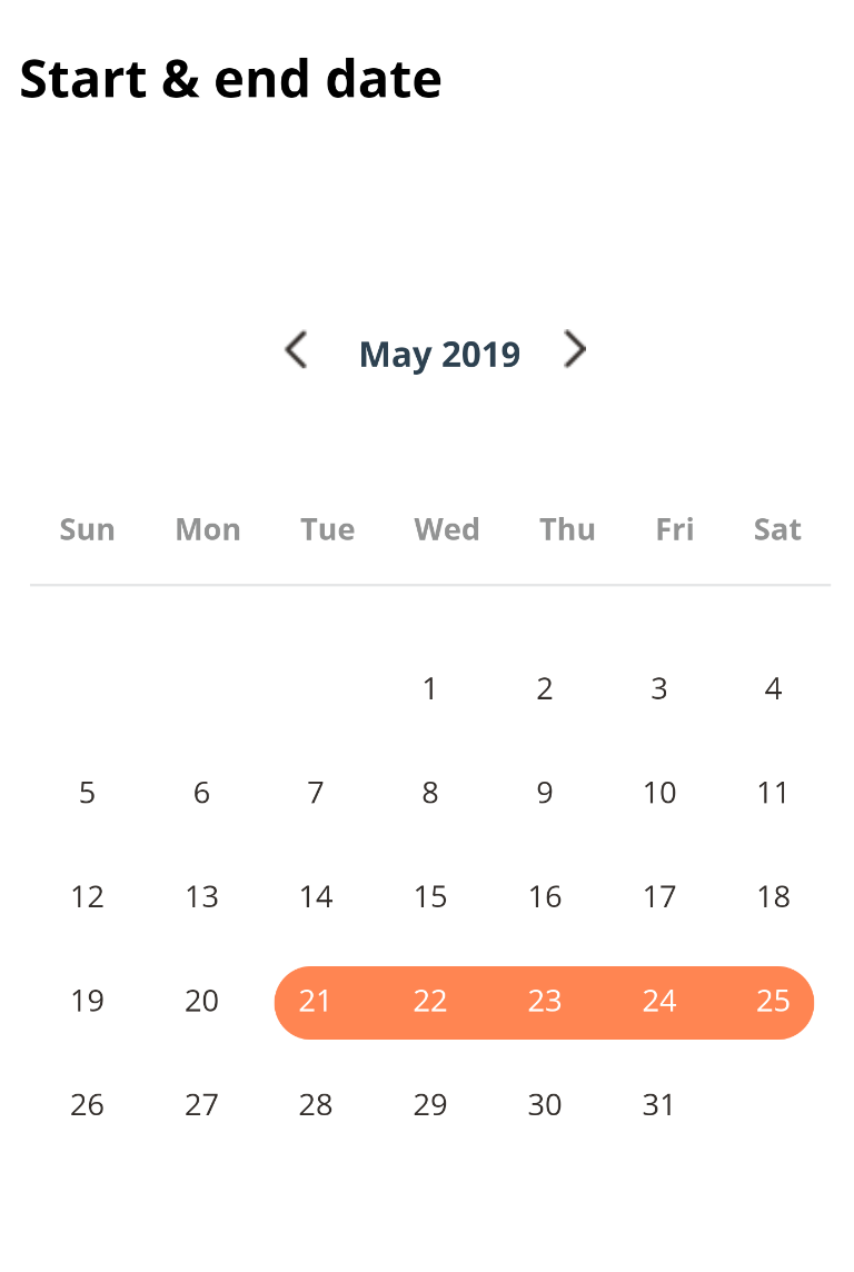 endingDay & startingDay are not displayed correct on Android. · Issue ...