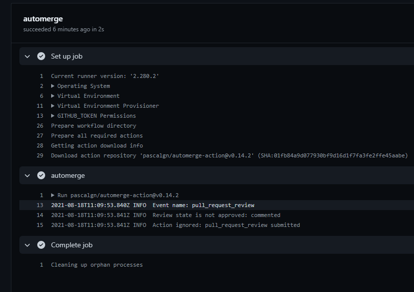 Does NOT merge if there's a comment in the PR :( · Issue #168 · pascalgn/automerge-action · GitHub