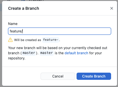 Modify warning about forward slashes in branch name · Issue #12275 ...