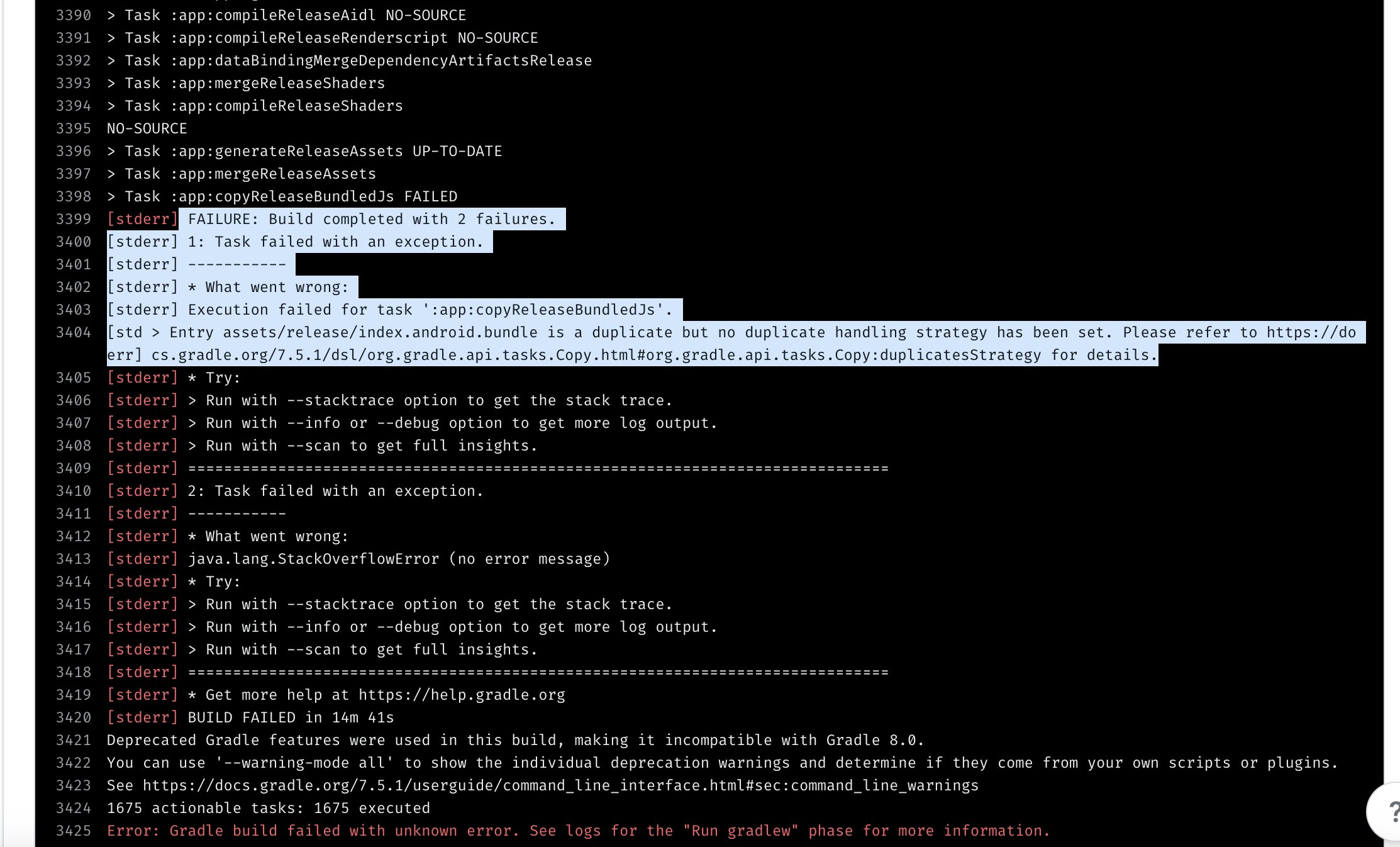 [BUG]:感谢救急 ️ ️，安卓构建依然有问题，似乎是 Gradle 构建任务app:copyReleaseBundledJs过程存在重复的资源文件。Expo项目我该怎么处理这个问题 ...