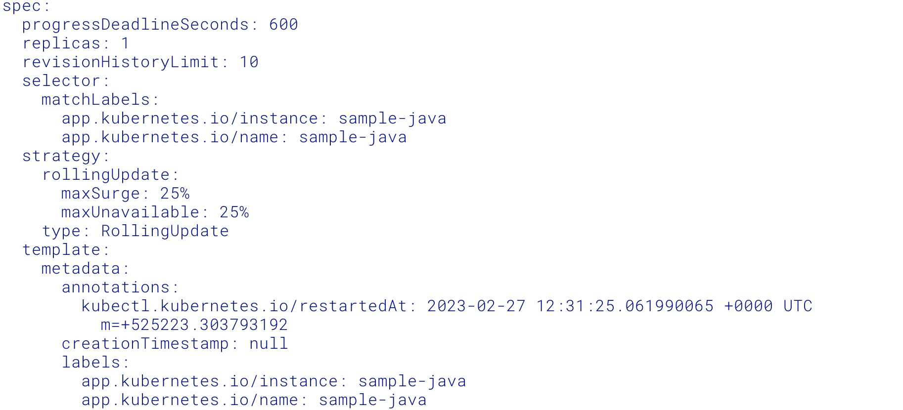 Deployment yaml edit adds istio injection disabled label which is not present in actual yaml ...