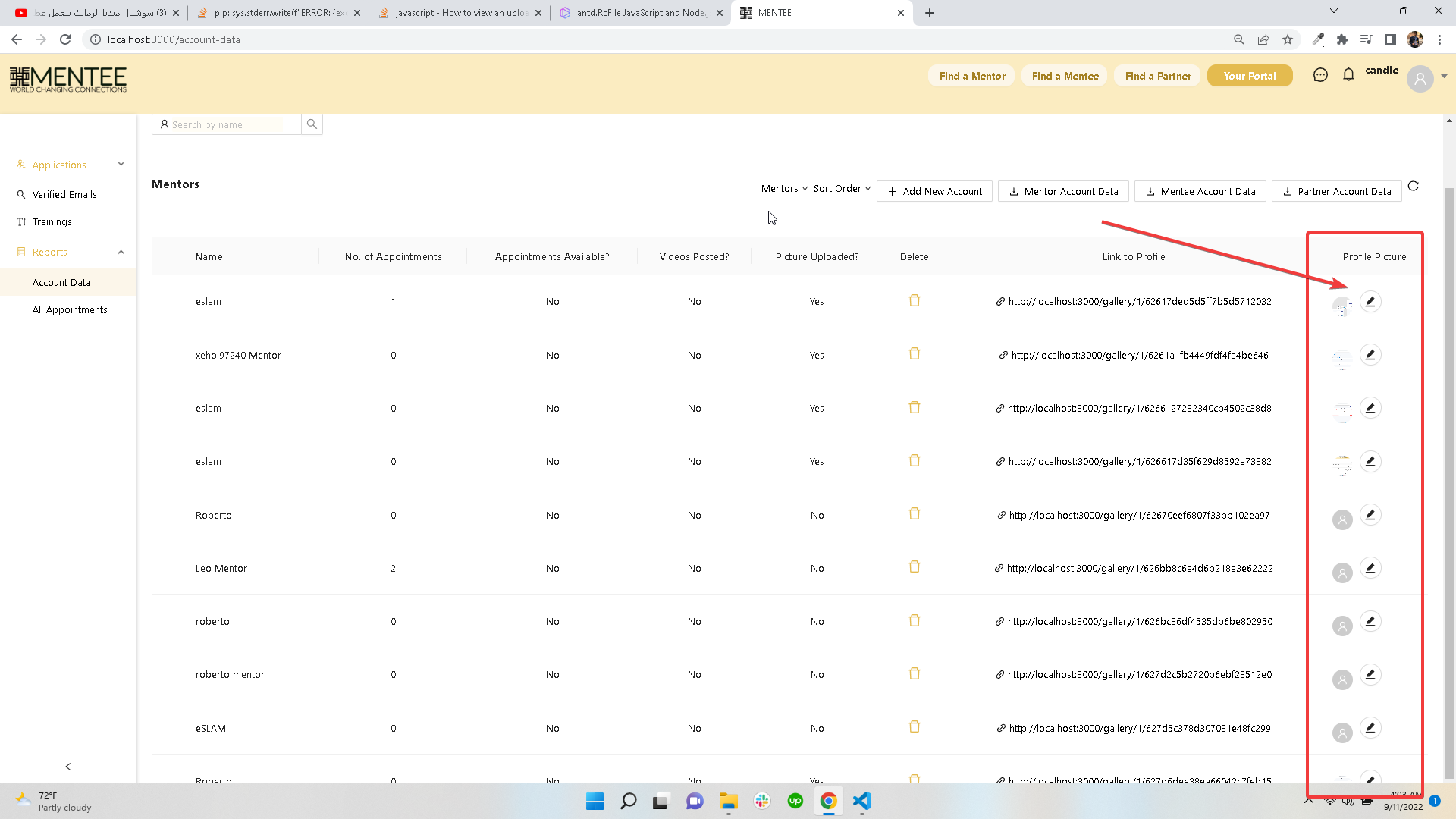 Mentee! - As an admin user should be able to upload pictures of any user profile · Issue #551 ...