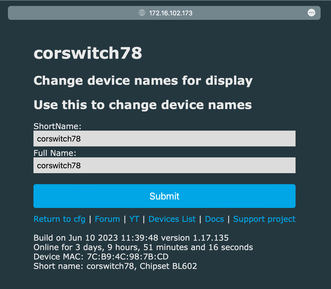 Use a configured ShortName for DHCP requests · Issue #860 · openshwprojects/OpenBK7231T_App · GitHub