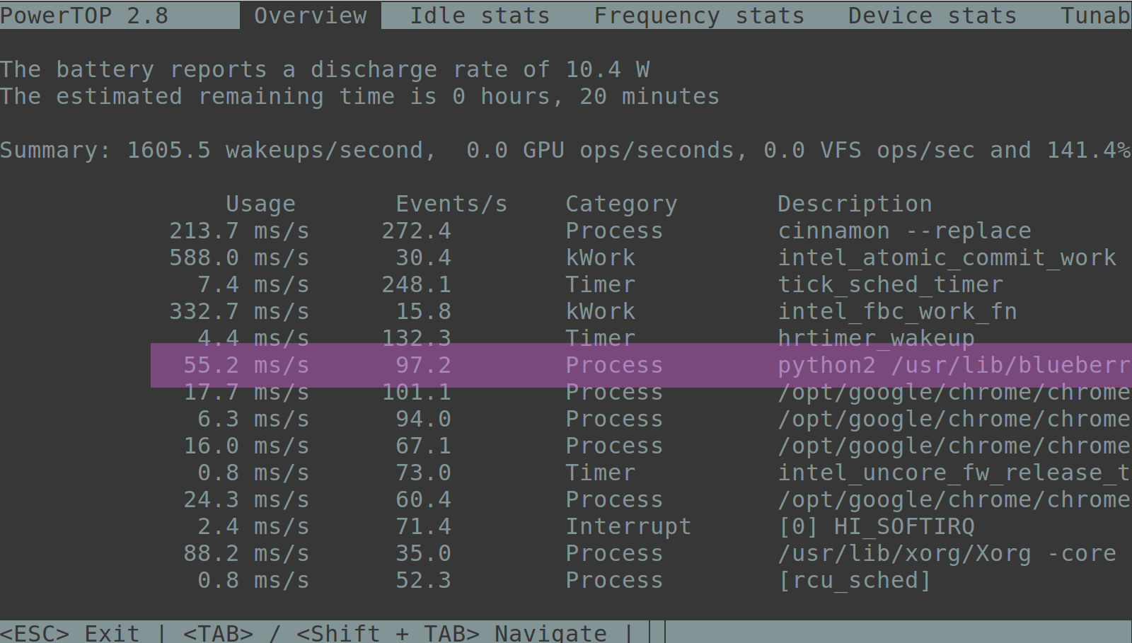 Power usage · Issue #87 · linuxmint/blueberry · GitHub