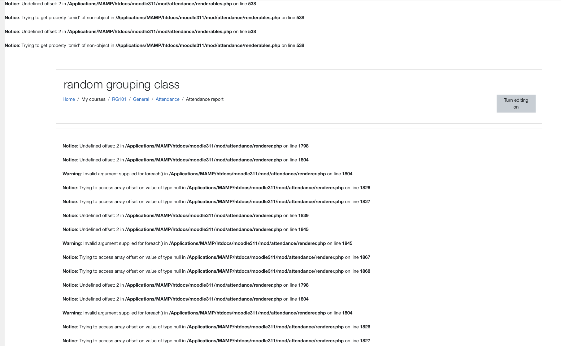 Attendance report: All sessions page crashed · Issue #534 · danmarsden/moodle-mod_attendance ...