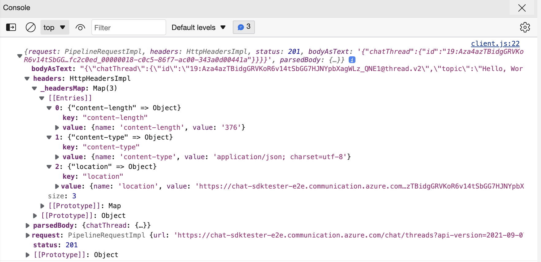 Headers Missing from RawResponse · Issue #25877 · Azure/azure-sdk-for-js · GitHub