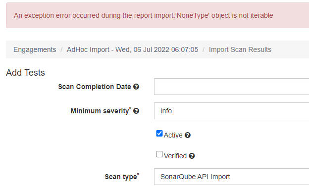 Sonarqube API import still fails when using OWASP dependency-check · Issue #6506 · DefectDojo ...