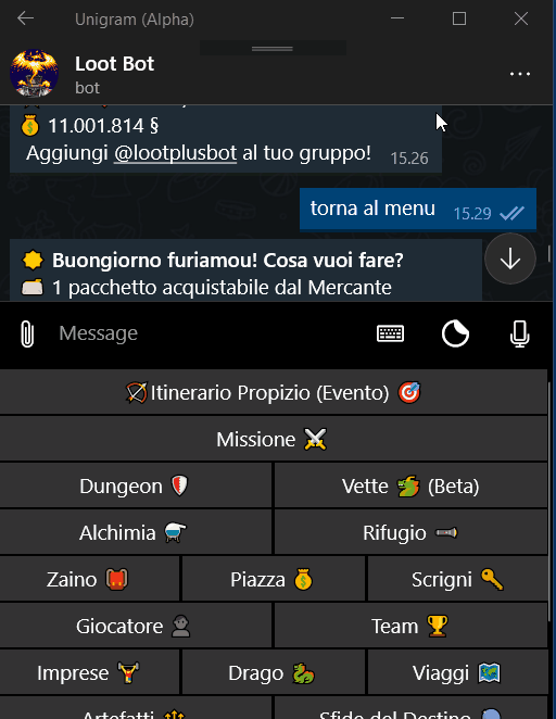 Bot menu not shown when ReplyMarkup panel is open · Issue #474 · UnigramDev/Unigram · GitHub