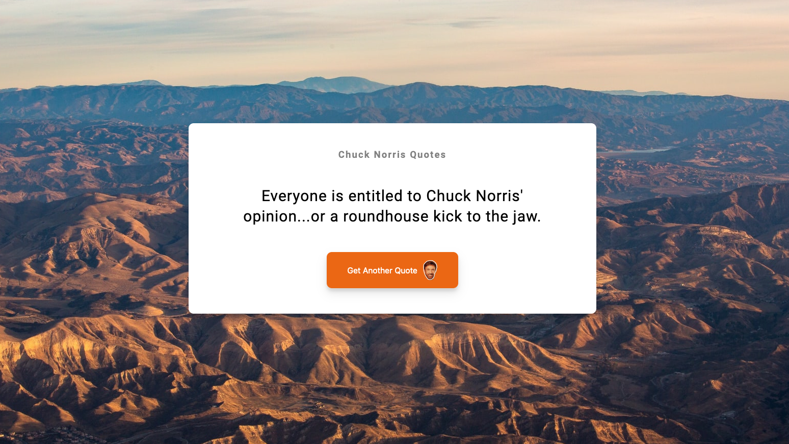 GitHub - mariobarcelo/chuck-norris-quote-generator: A Chuck Norris quote generator using an API.