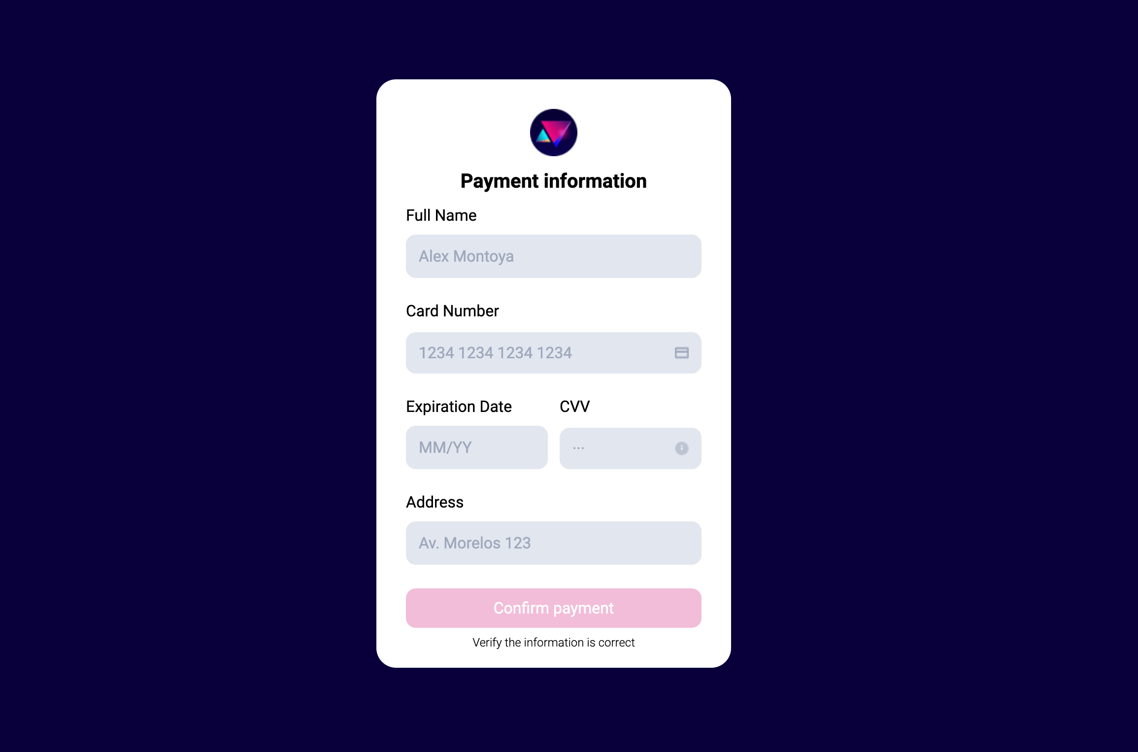 GitHub - mariobarcelo/paymentCheckout: Payment checkout form with HTML, CSS and JavaScript