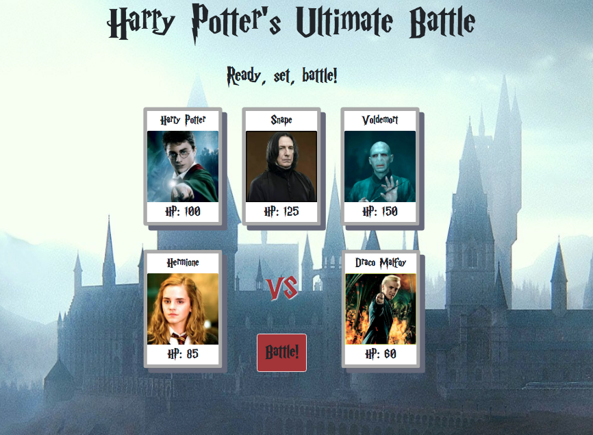 GitHub - katiebug32/Harry-Potter-Ultimate-Battle: Harry Potter RPG