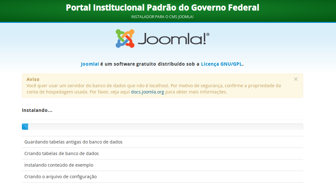 A Instalação Não Completa Issue 96 Joomlagovbr Idg 2013 Github