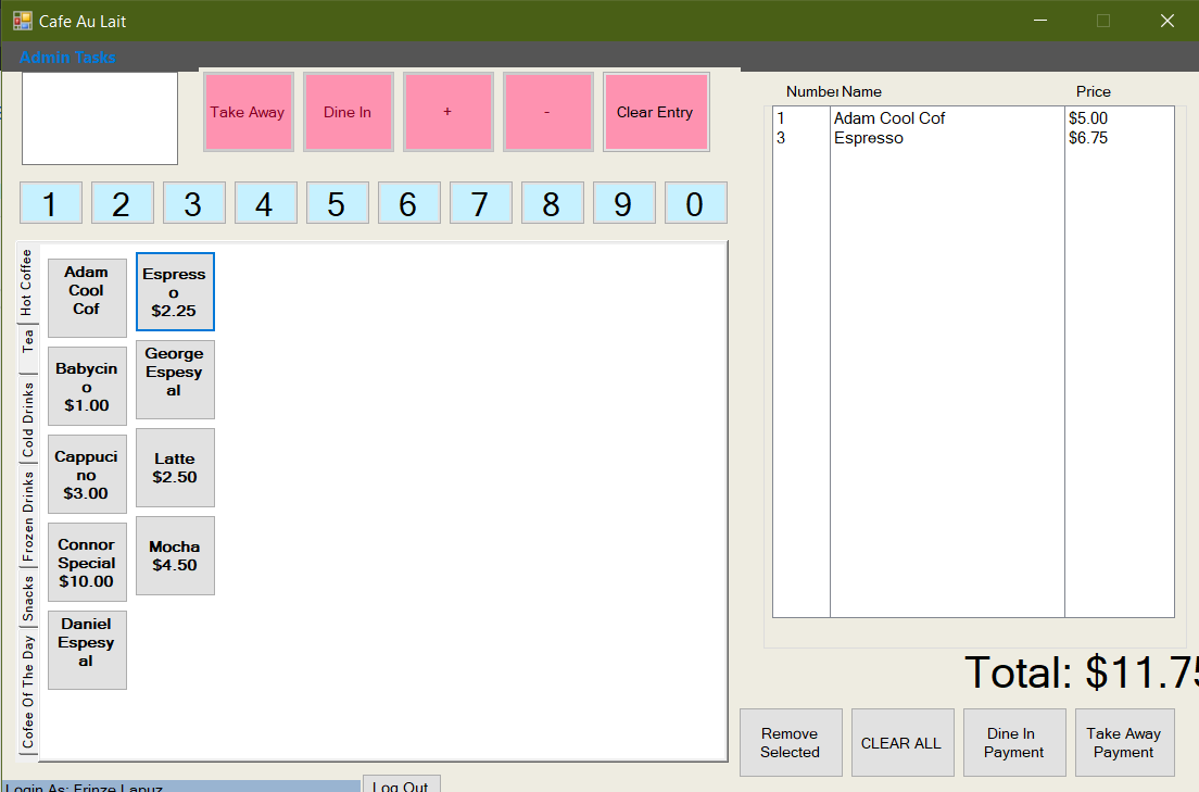 GitHub - frinzekt/Cafe-au-lait-Ordering-System: A Year 11 Project that outlines creation of ...